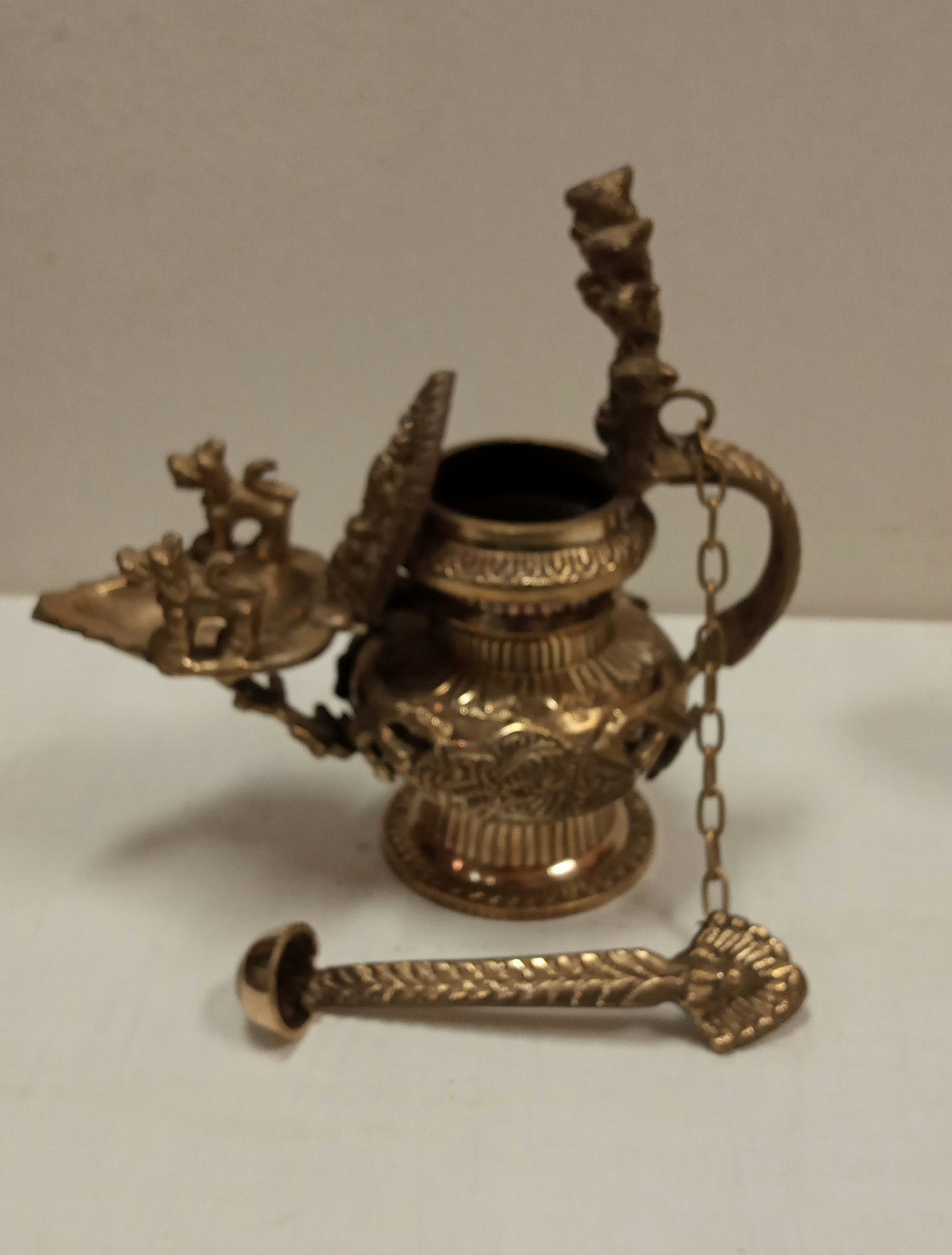 SUD 185 7 ins Traditional Nepali Ritual Oil Lamp,( Sukunda ) | Tibetan ...